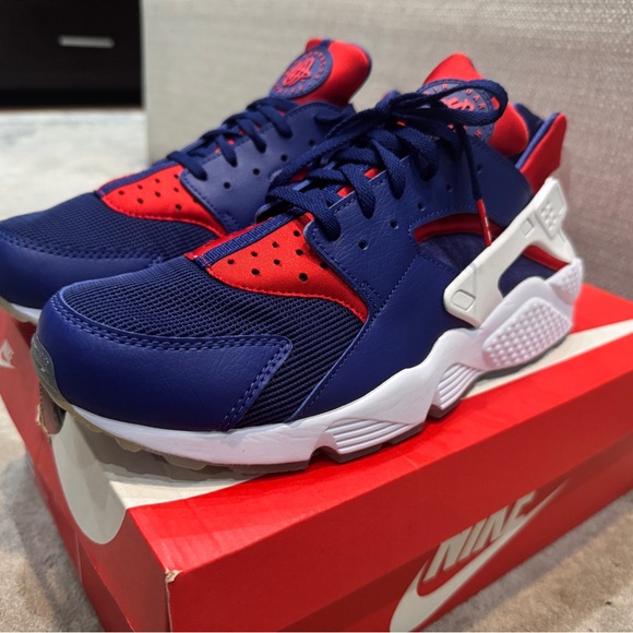 Nike | Shoes | Nike Red And Blue Athletic Sneakers With Strap System ...